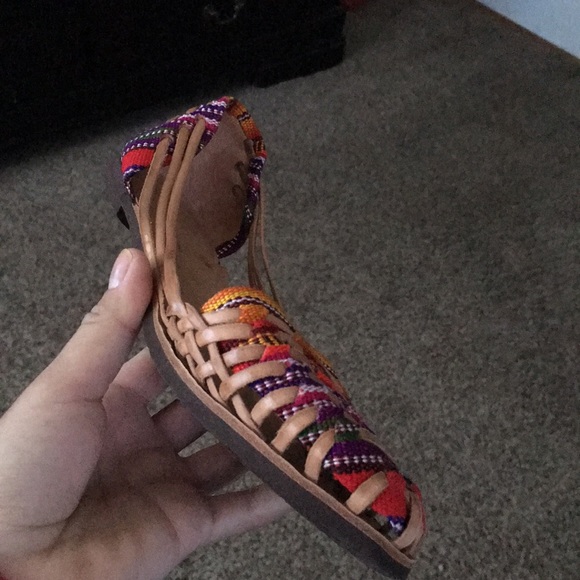 Shoes | Traditional Mayan Woven Leather Huarache Sandals | Poshmark